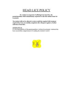 Head Lice Policy - Eleanor Hall School