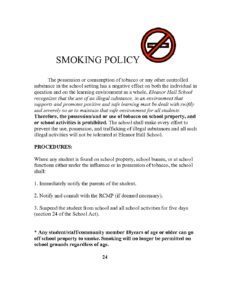 Smoking Policy - Eleanor Hall School
